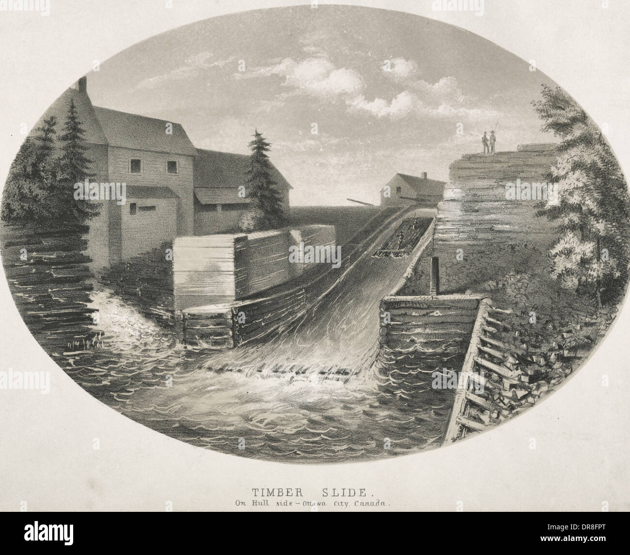 Timber Slide - On Hull Side - Ottawa City, Canada, circa 1900 Stock ...