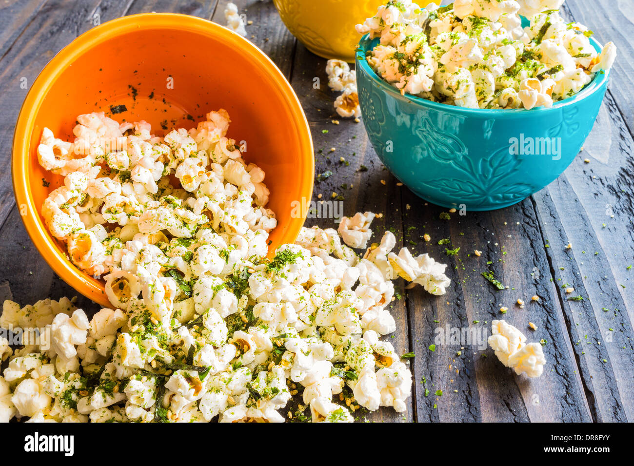 Popcorn sprinkled with furikake, a japanese seasoning made of sesame ...
