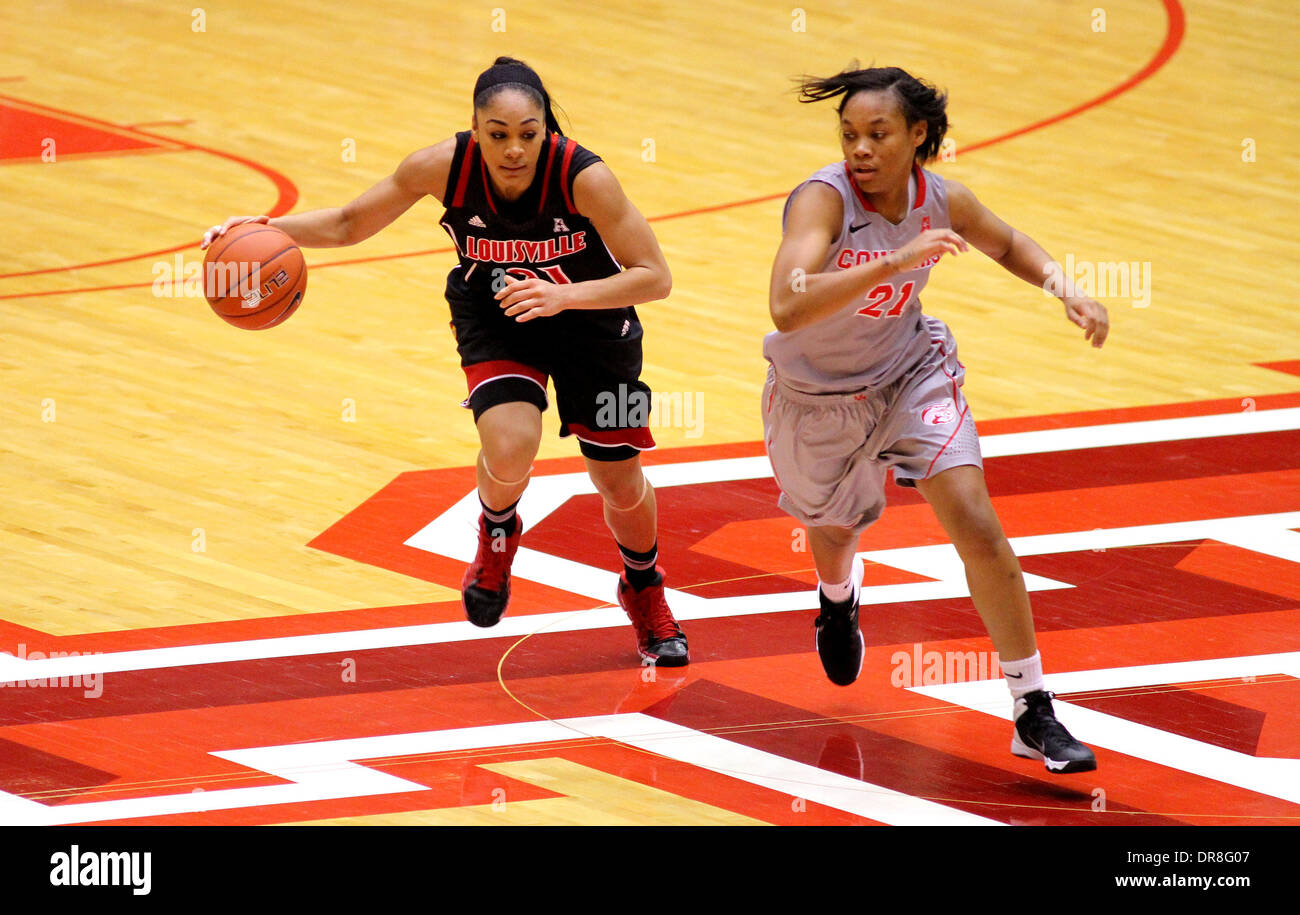 Houston, Texas, USA. 21st Jan, 2014. JAN 21 2014: Louisville guard Bria ...