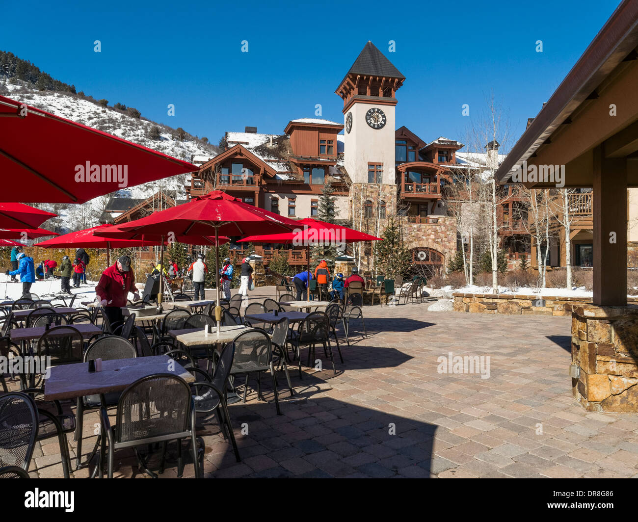 Outside dining tables, Broken Arrow Restaurant, Beaver Creek Resort Ski ...