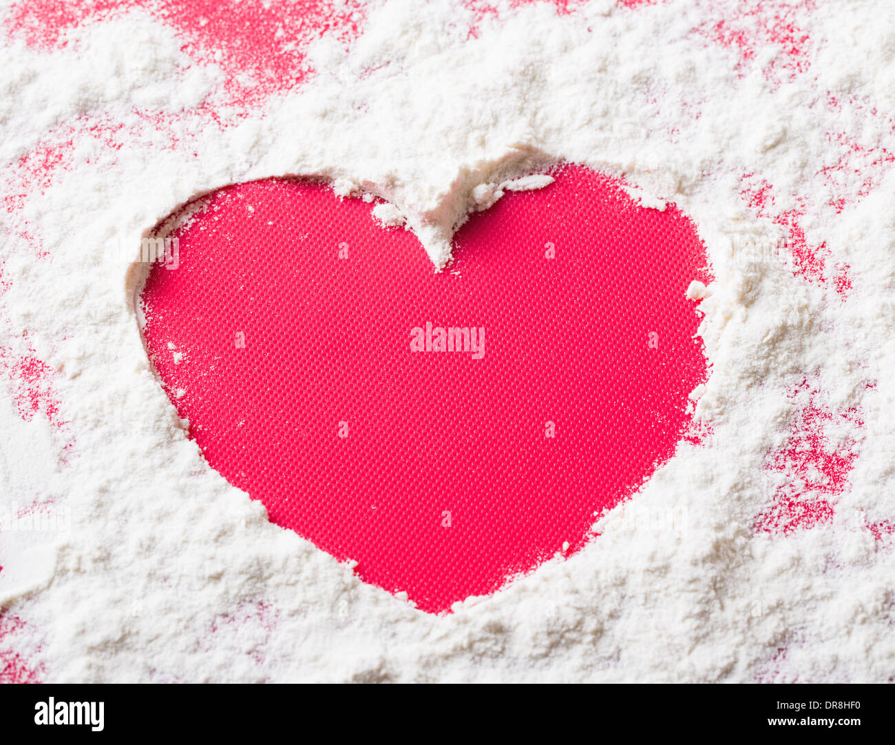 Heart of flour Stock Photo - Alamy