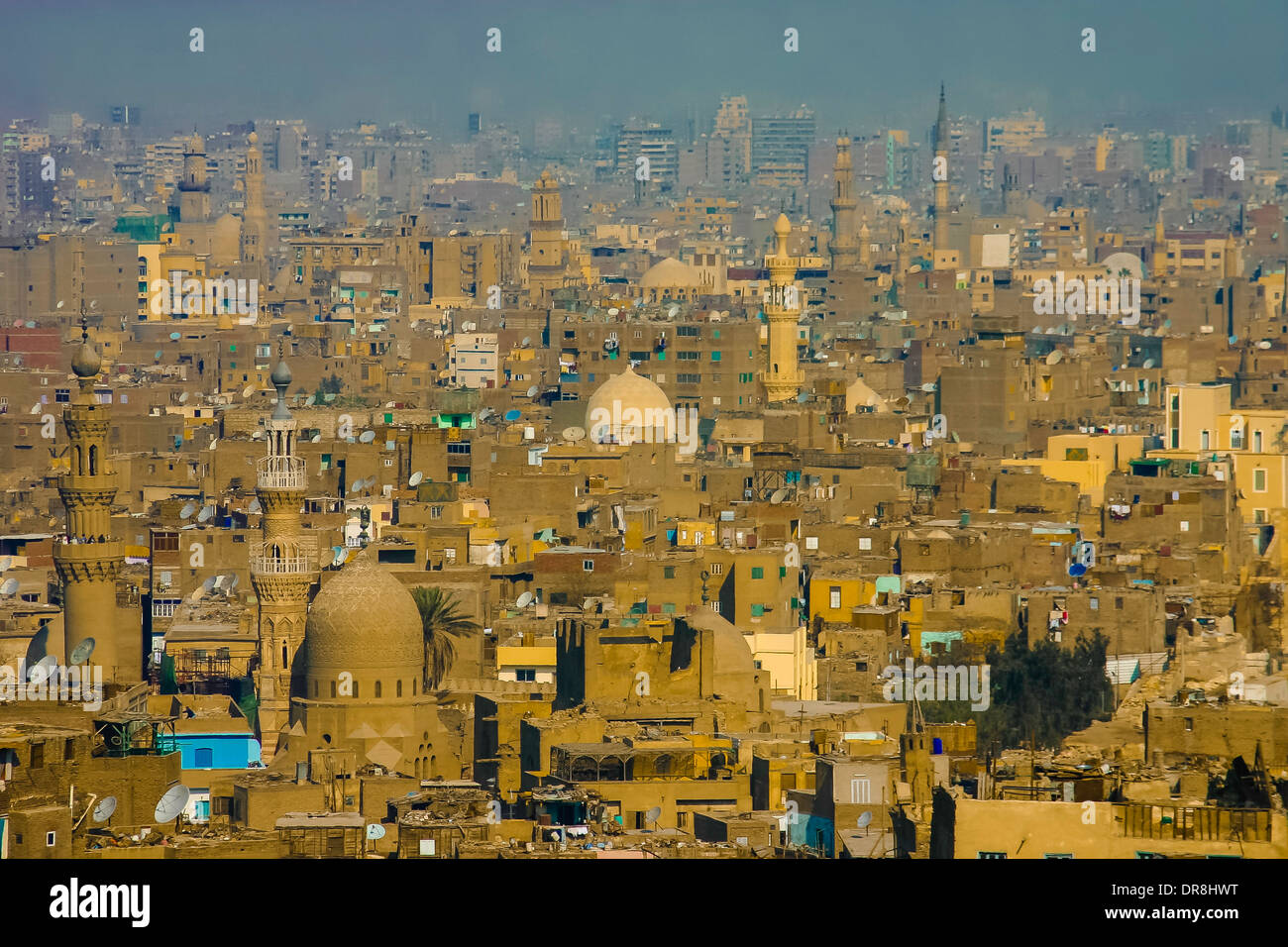 View of Old Cairo from the Saladin Citadel, a medieval Islamic ...