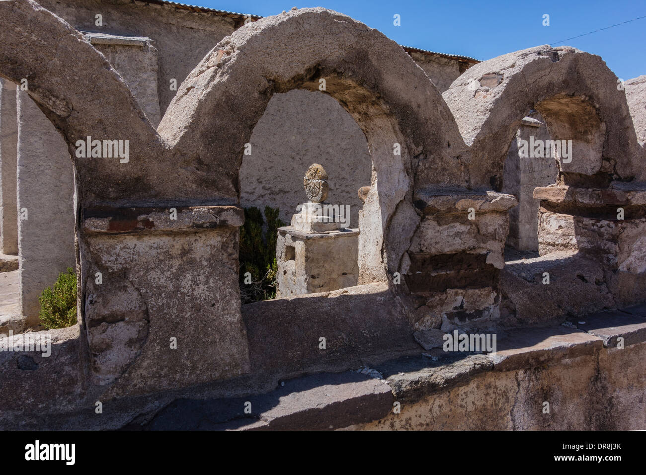 An exterior view of the front of the small church in the village of ...
