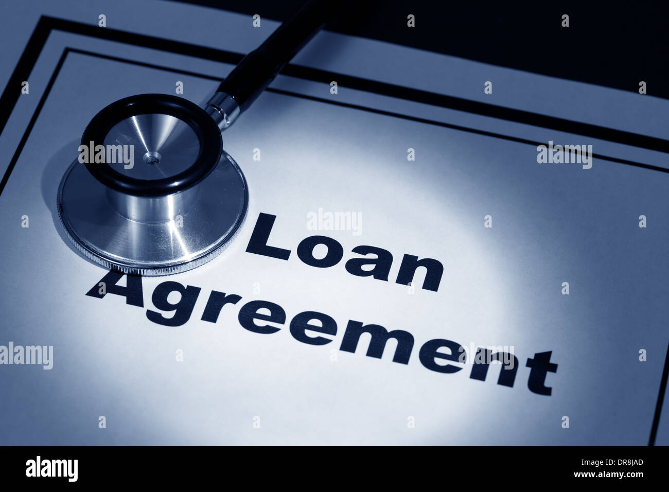 stethoscope and Loan Agreement, concept of contract issue Stock Photo ...