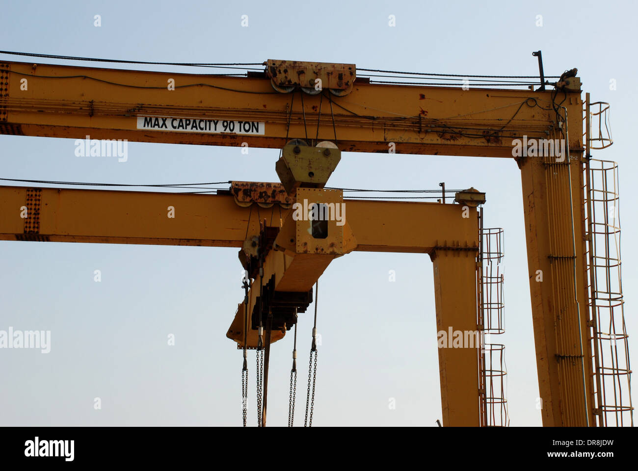 Reach stacker big machine for stacker container Stock Photo - Alamy