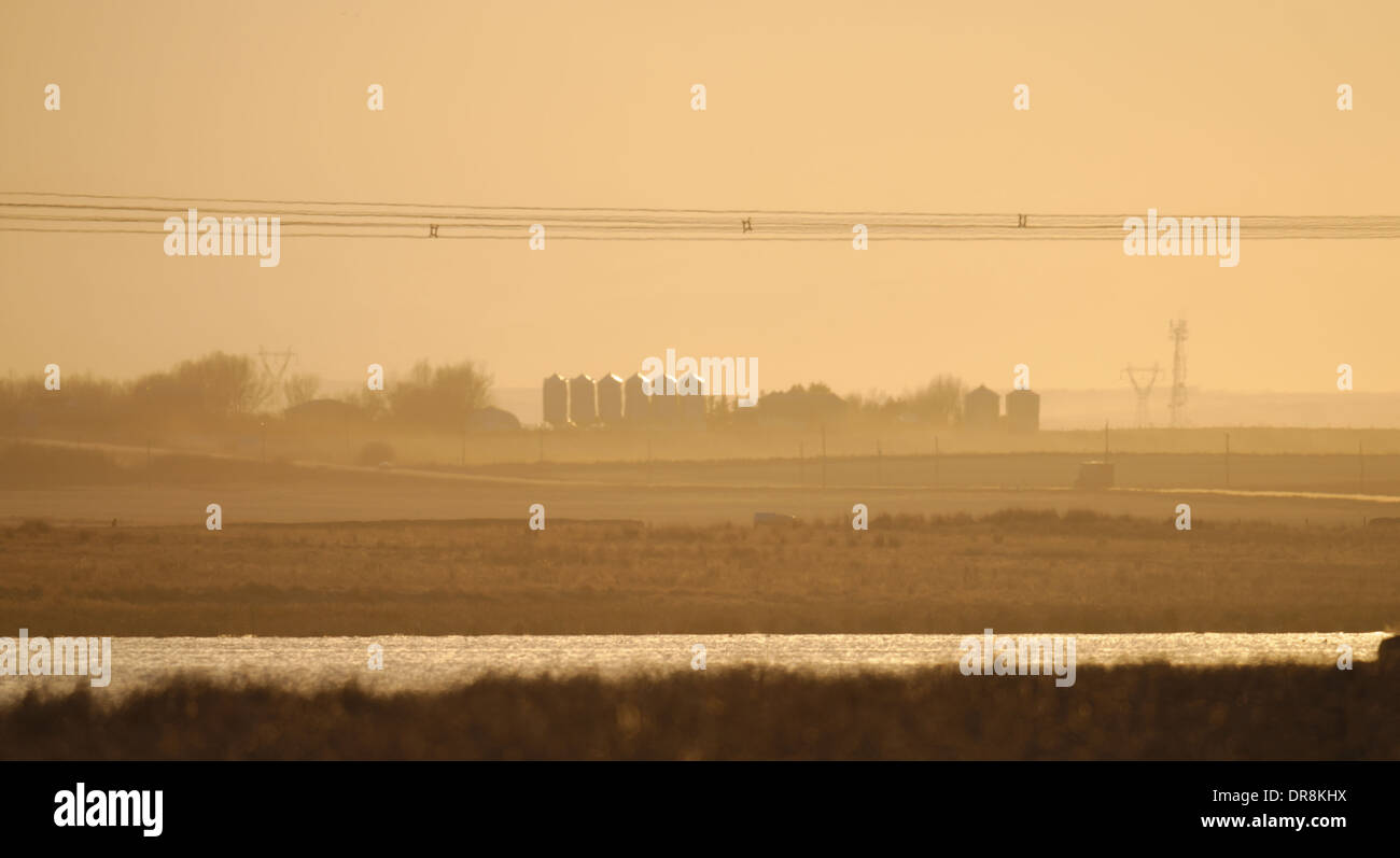 Scenic Prairie Lake at sunset, Alberta Canada Stock Photo - Alamy
