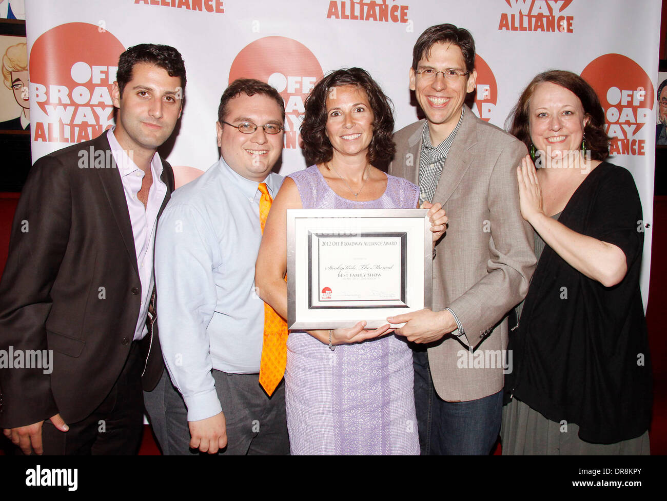 Stinky Kids Team The 2012 Off-Broadway Alliance Awards held at Sardi's ...