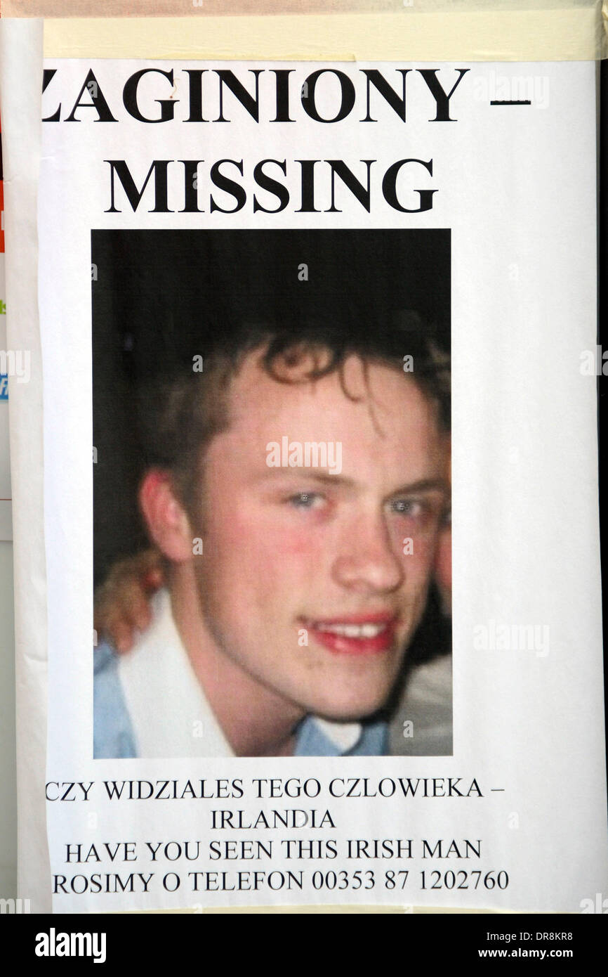 Posters are placed for missing Irish fan James Nolan, after he went ...