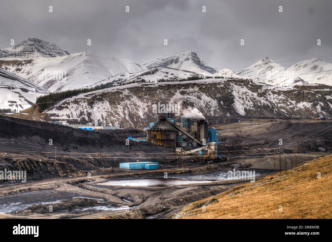 Coal Mine in the mountains, Alberta Canada Stock Photo - Alamy