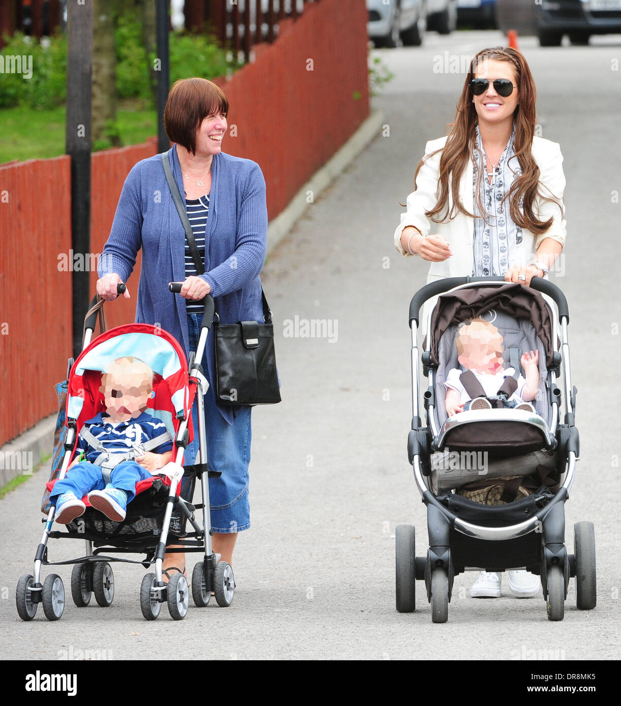 Danielle Lloyd takes her children to a charity day at Camelot theme ...