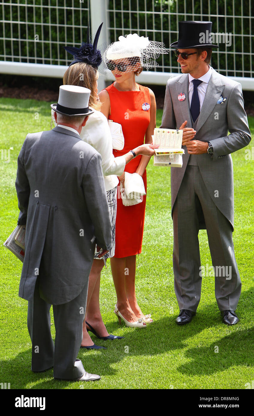 Jenson Button, Jessica Michibata Royal Ascot at Ascot Racecourse - Day ...