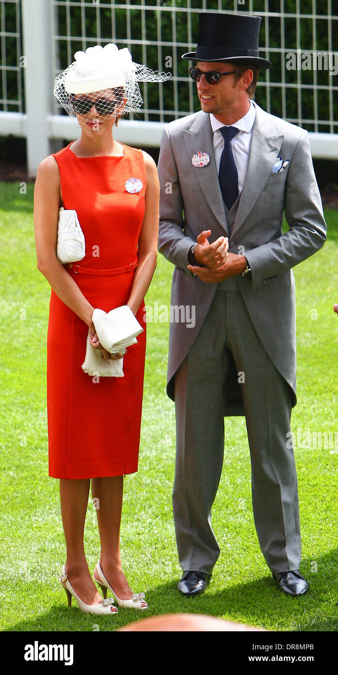 Jenson Button, Jessica Michibata Royal Ascot at Ascot Racecourse - Day ...