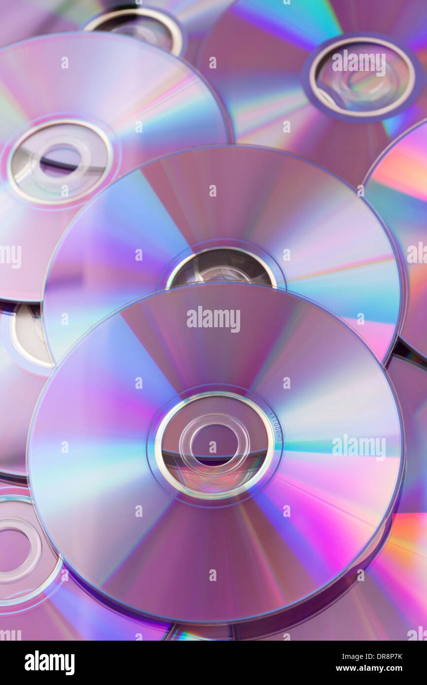 Many CD or DVD disks on each other Stock Photo - Alamy