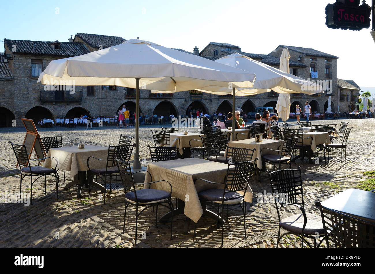 Outdoor cafe in the ancient square Stock Photo - Alamy