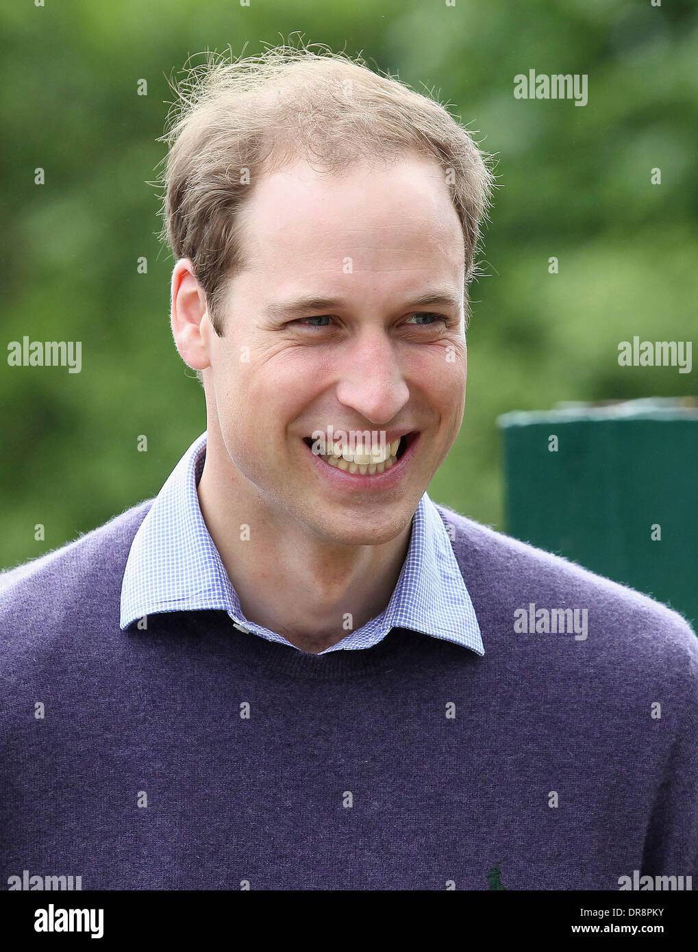 Prince William, Duke of Cambridge smiles during a visit to Port Lympne ...
