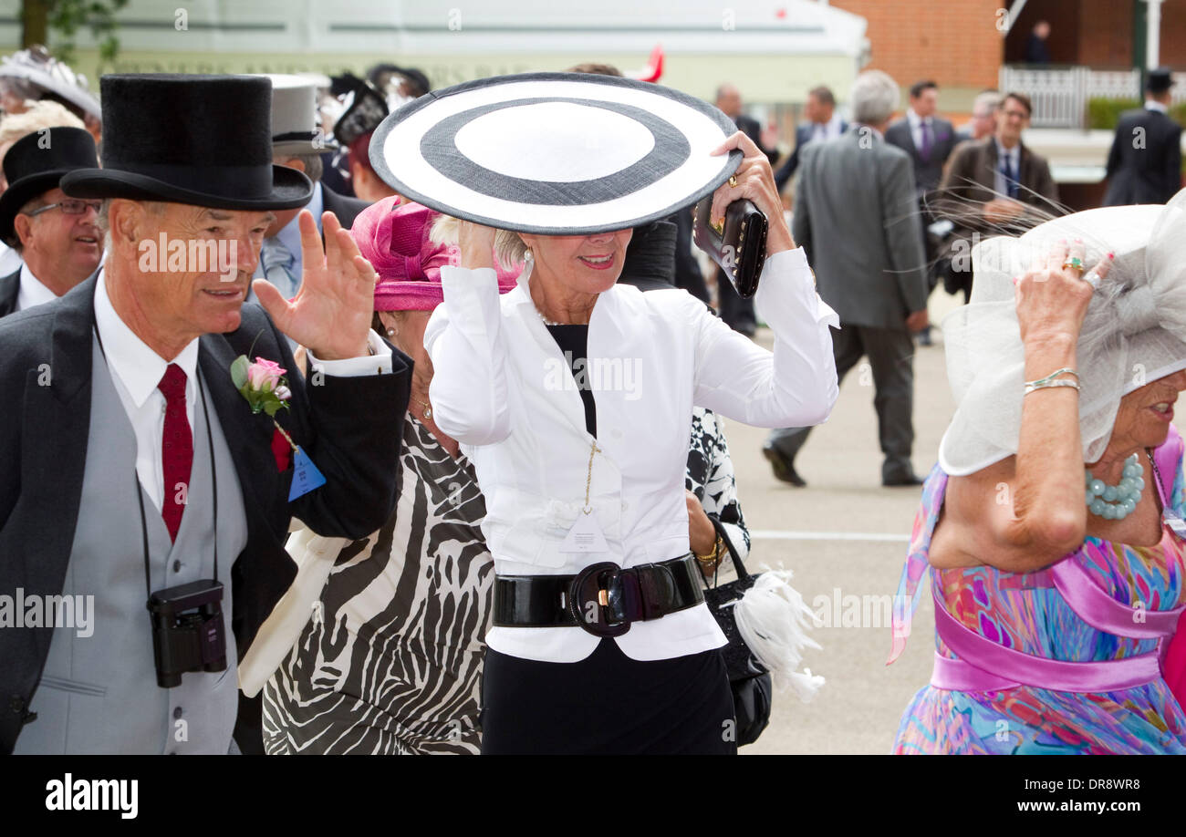 Atmosphere - Windy Day Royal Ascot at Ascot Racecourse - Day 4 ...
