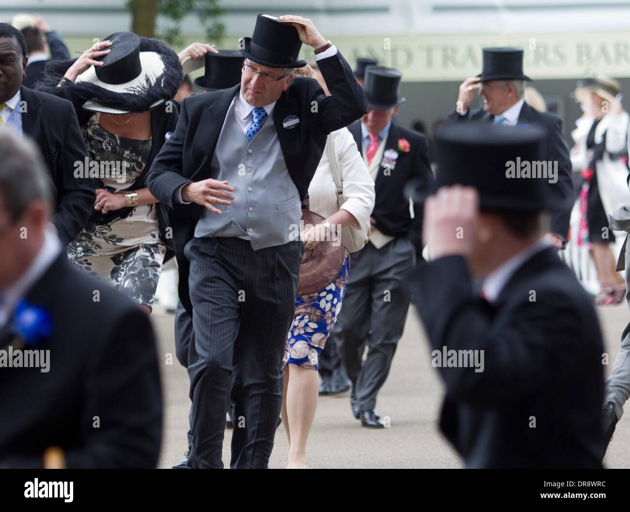 Atmosphere - Windy Day Royal Ascot at Ascot Racecourse - Day 4 ...
