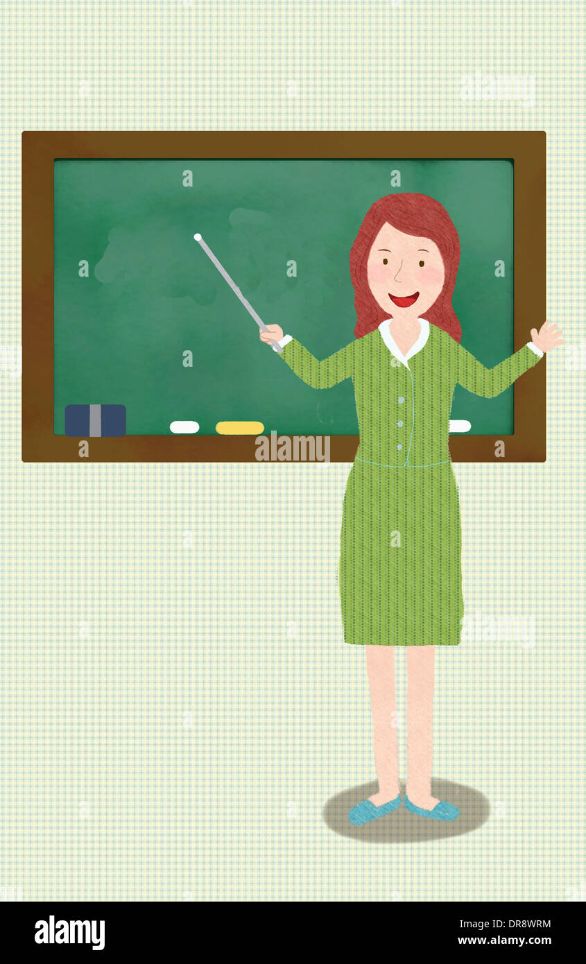illustration of a teacher Stock Photo - Alamy