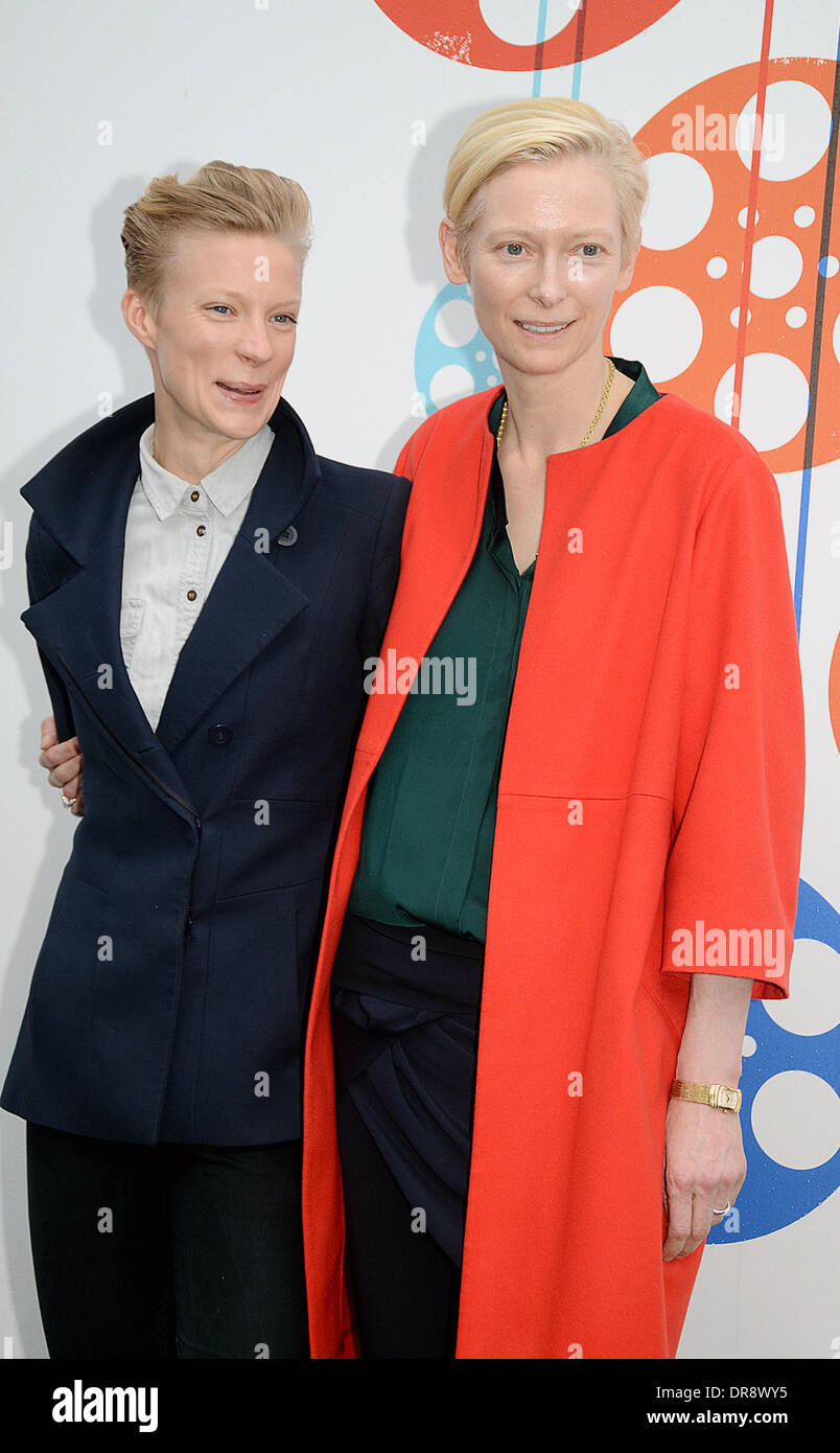 Tilda Swinton and Maja Borg at a photocall during the Edinburgh ...