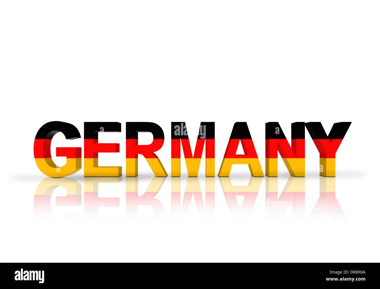 Germany text with German flag Stock Photo - Alamy