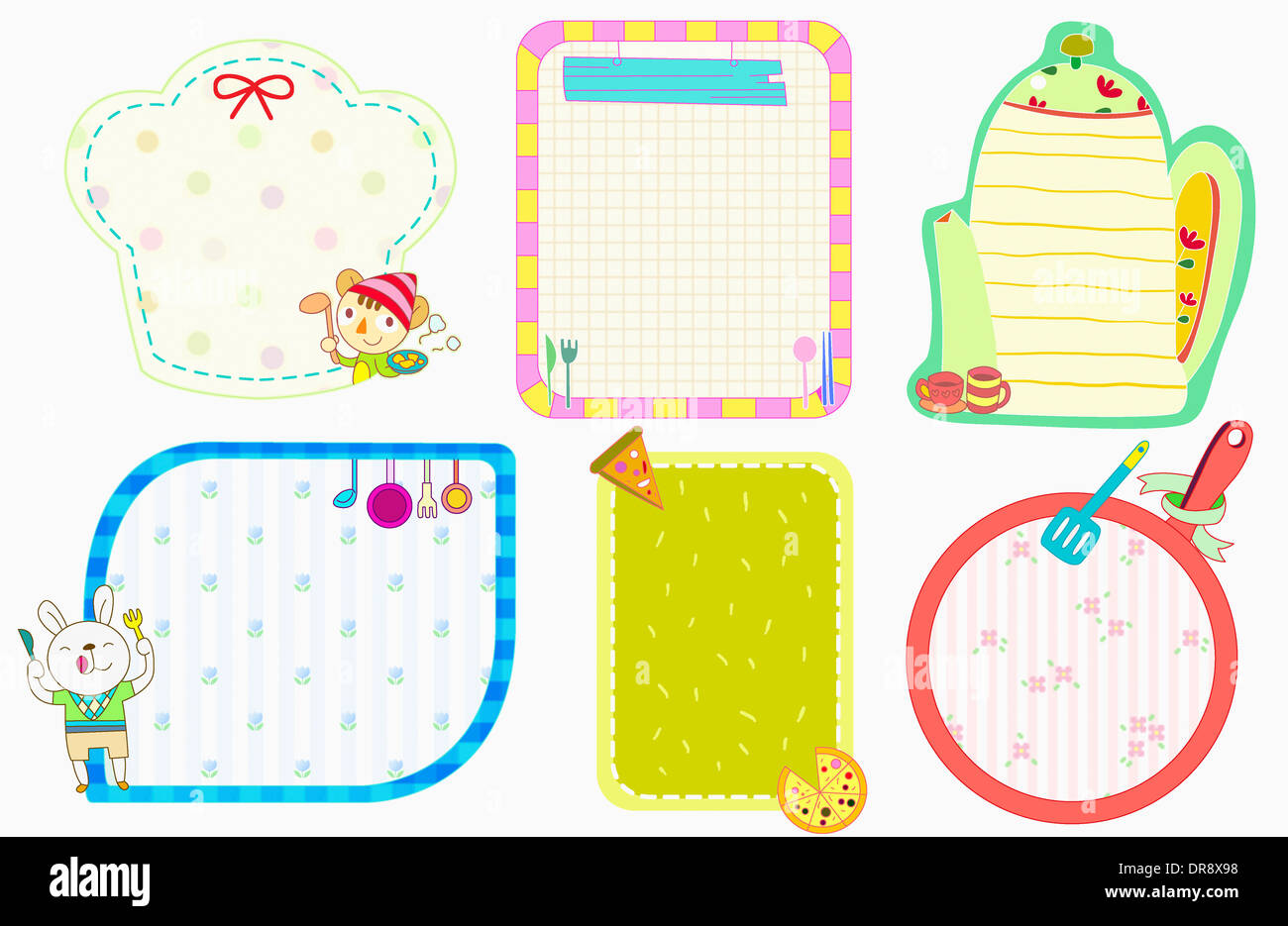 illustration memo templates with colorful design Stock Photo - Alamy