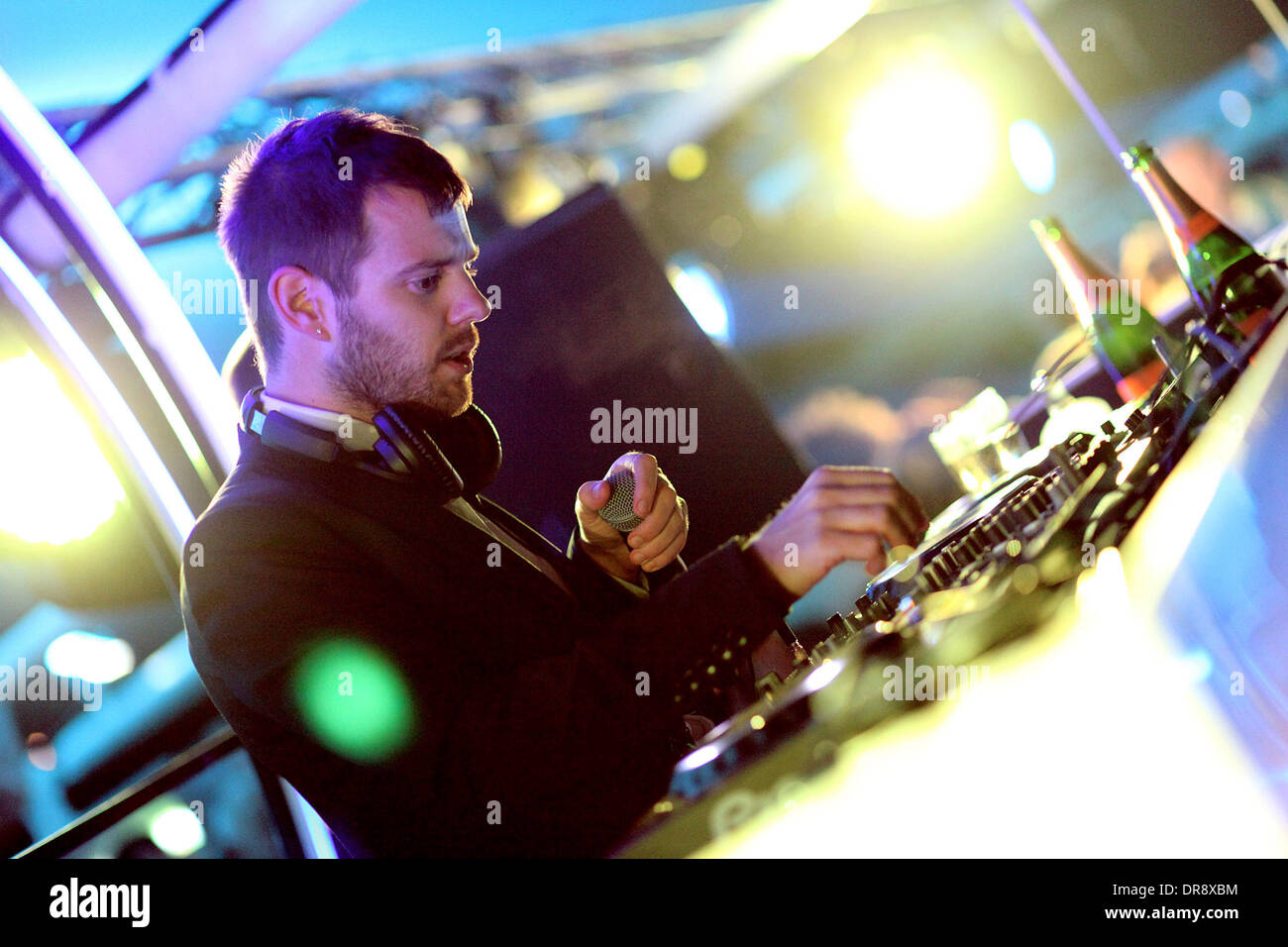 Mike Skinner performing a DJ set at Goodwood Racecourse as part of the ...