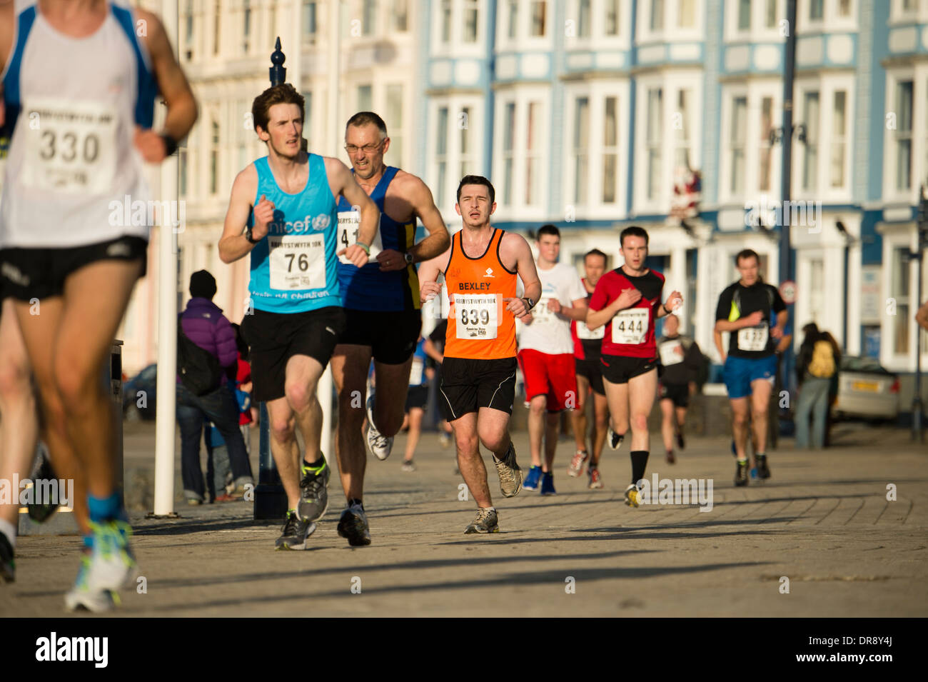 A group of Runners competing in the annual Aberystwyth 10k run, Sunday ...