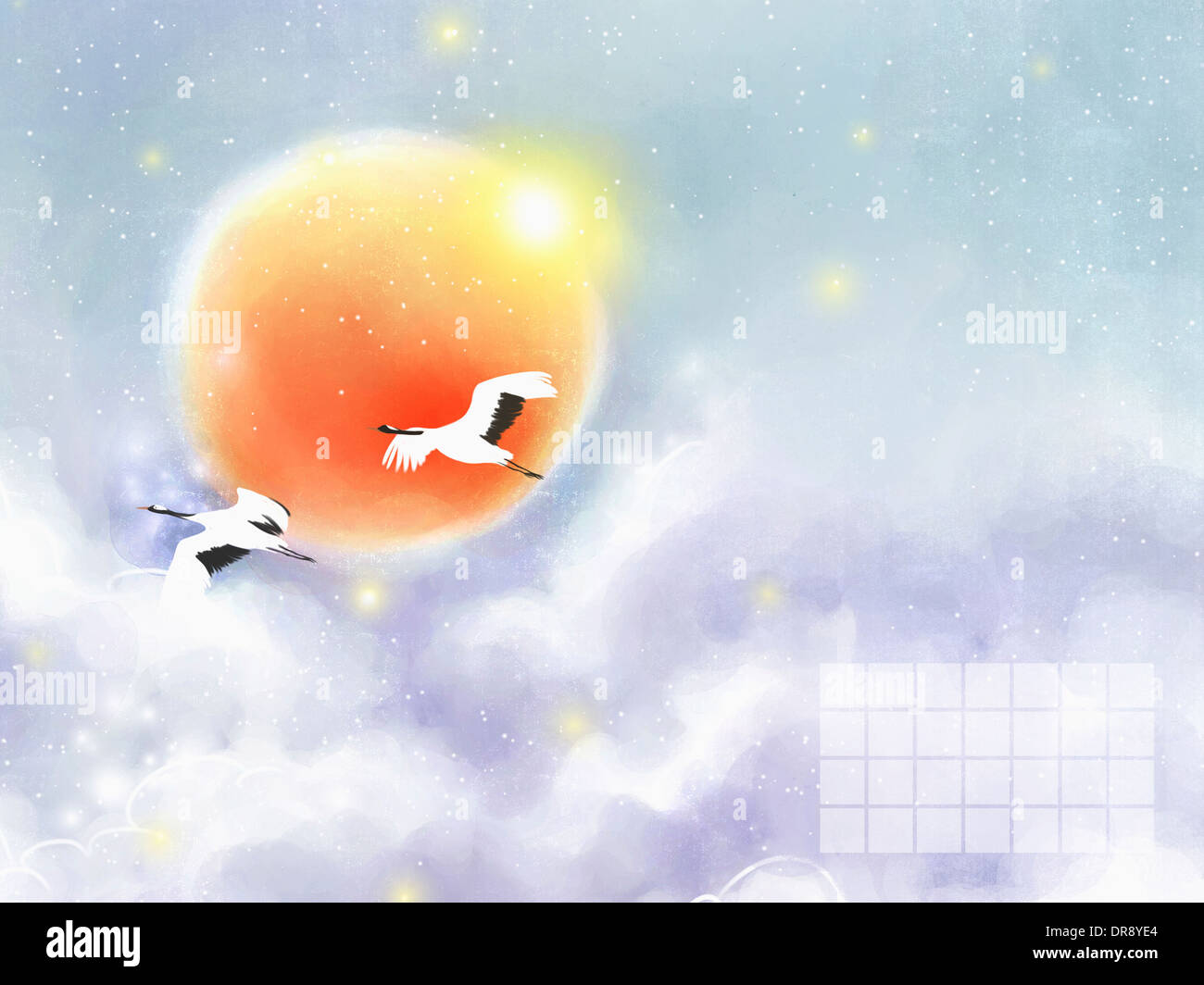 illustration calendar template featuring sky Stock Photo - Alamy
