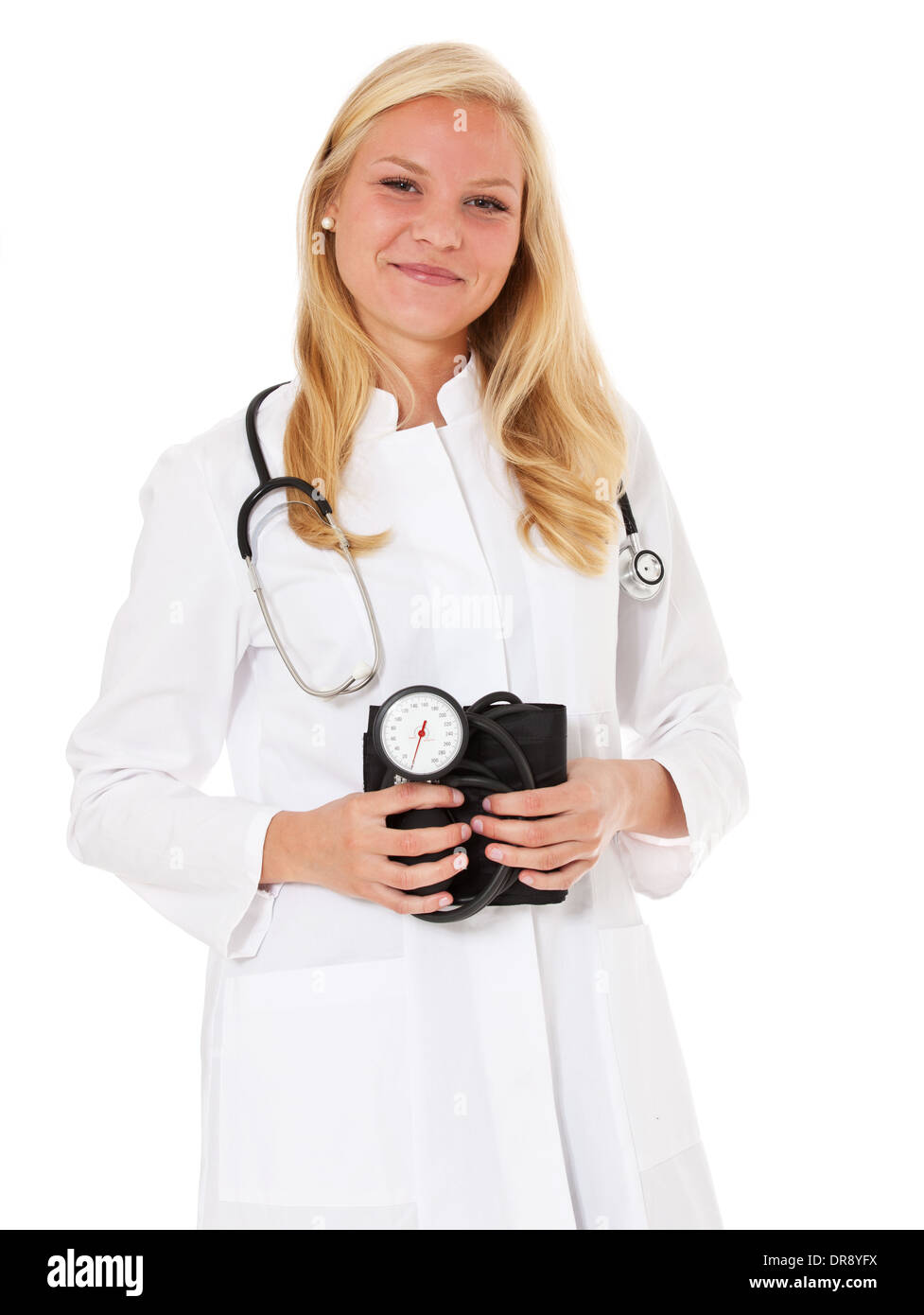 Attractive medical professional. All on white background Stock Photo ...
