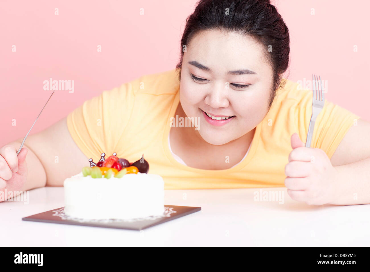 Chubby woman laughing hi-res stock photography and images - Alamy