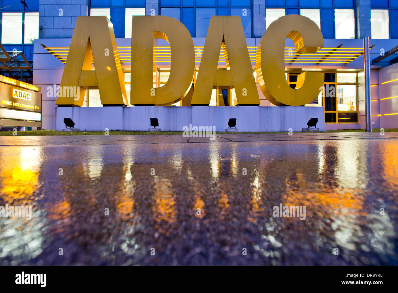 Nuremberg, Germany. 21st Jan, 2014. The sign of the ADAC ouside of ADAC ...