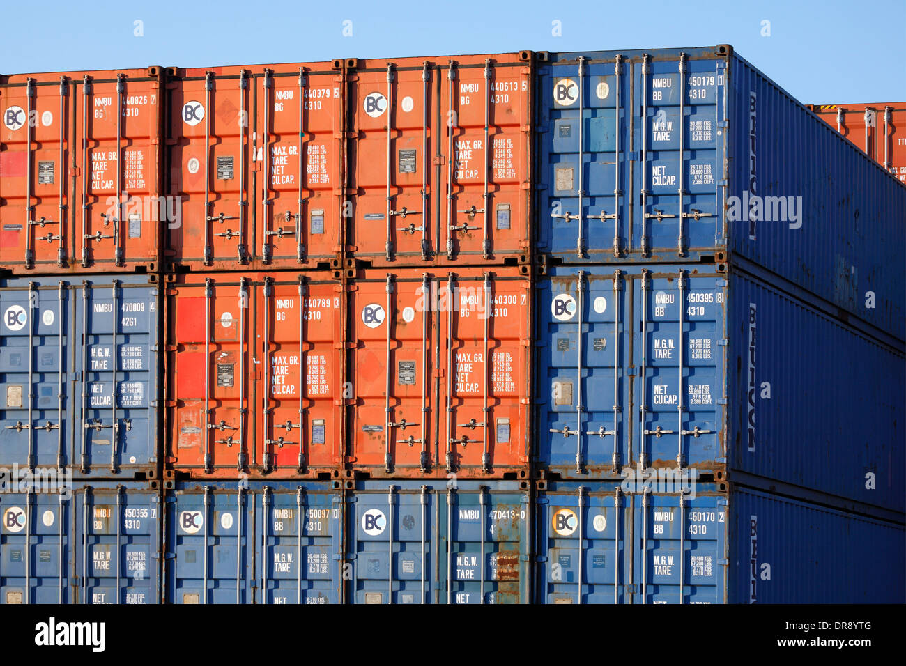 Stack of cargo containers Stock Photo - Alamy