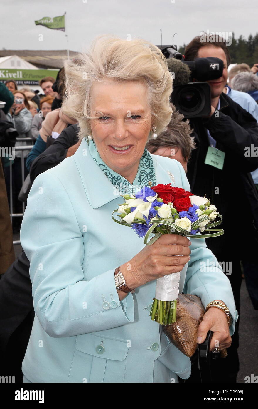 Camilla, Duchess of Cornwall arrives in windy conditions at the Royal ...