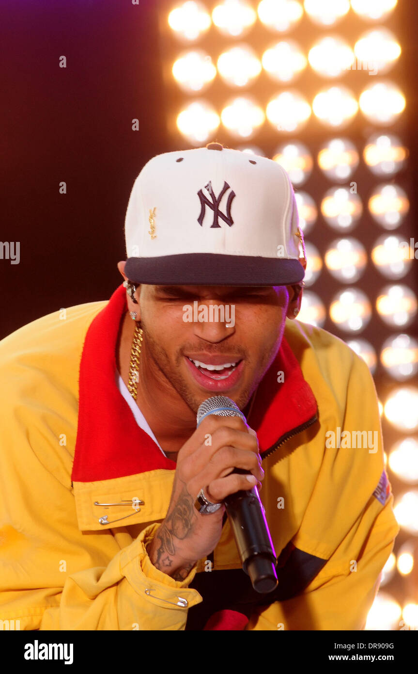 Chris Brown performs live at Rockefeller Center as part of the 'Today ...