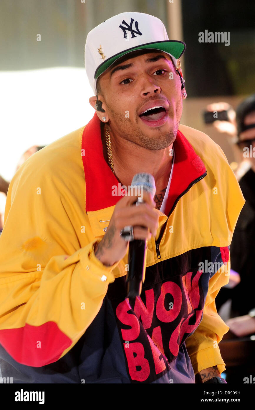 Chris Brown performs live at Rockefeller Center as part of the 'Today ...