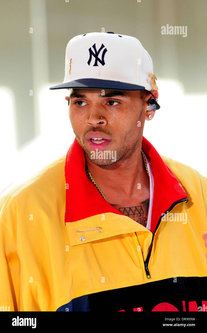 Chris Brown performs live at Rockefeller Center as part of the 'Today ...