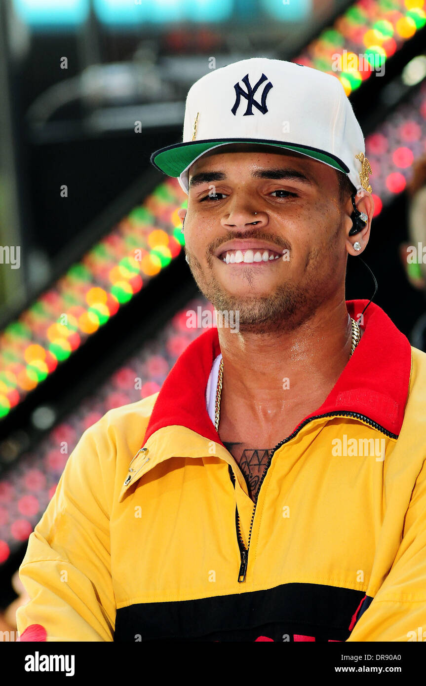 Chris Brown performs live at Rockefeller Center as part of the 'Today ...