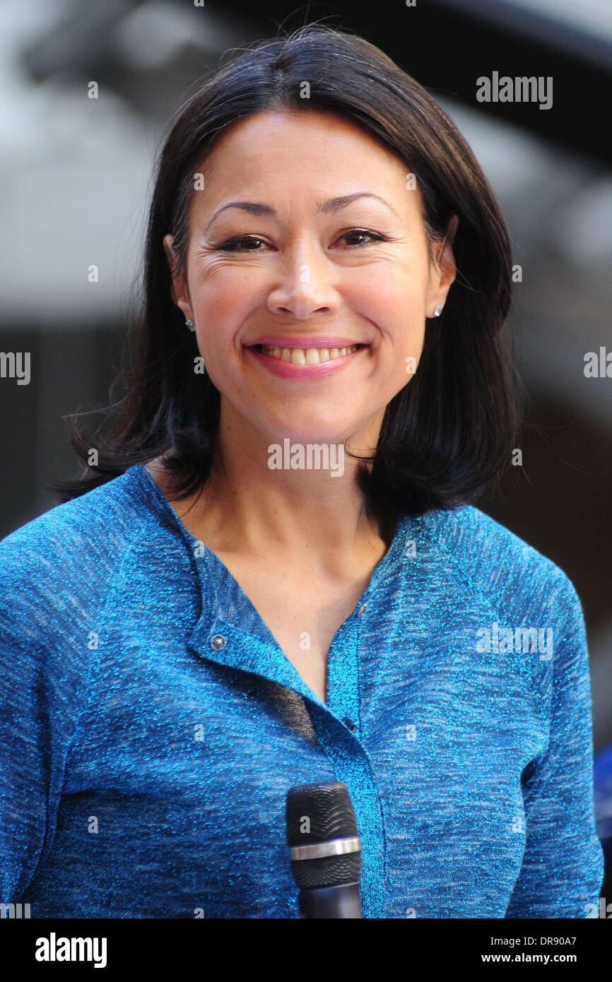 Ann Curry enjoys the performance at Rockefeller Center as part of the ...