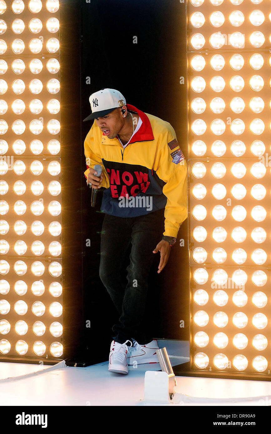 Chris Brown performs live at Rockefeller Center as part of the 'Today ...