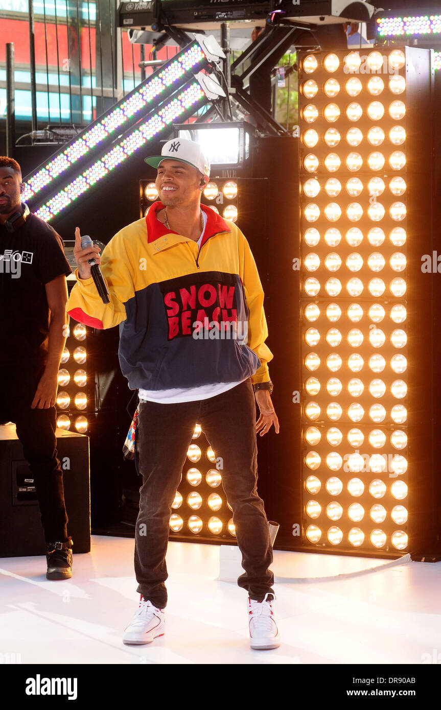 Chris Brown performs live at Rockefeller Center as part of the 'Today ...