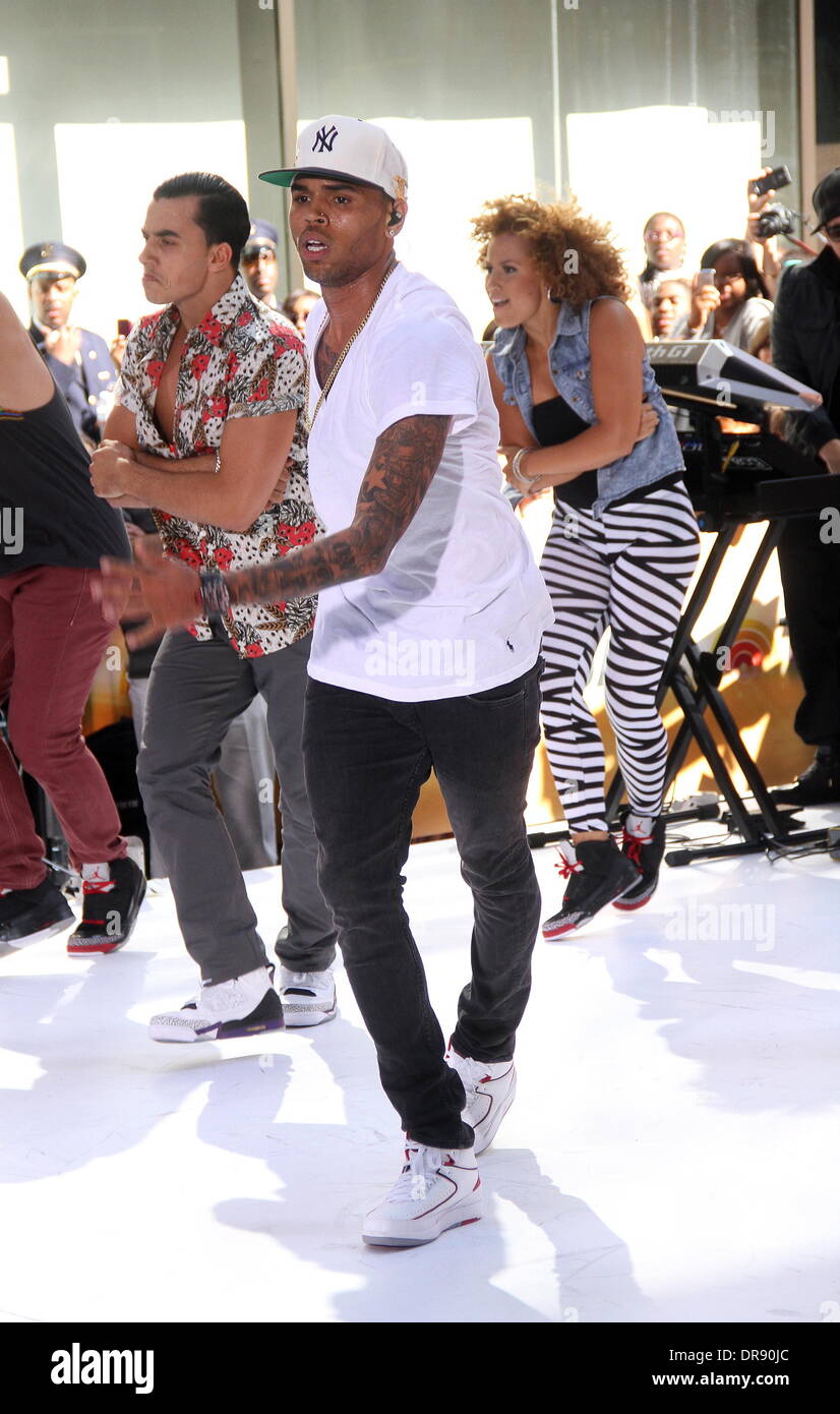 Chris Brown performs live at Rockefeller Center as part of the 'Today ...