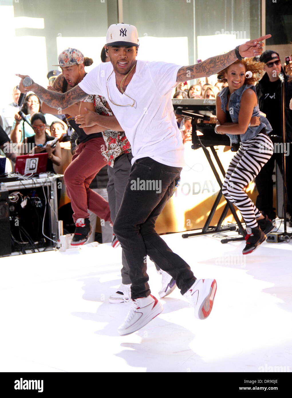 Chris Brown performs live at Rockefeller Center as part of the 'Today ...