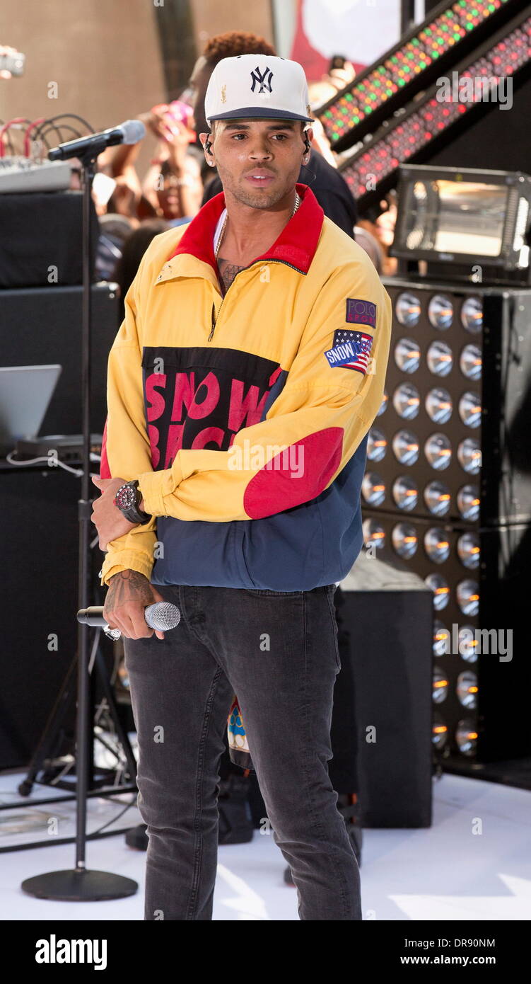 Chris Brown performs live at Rockefeller Center as part of the 'Today ...