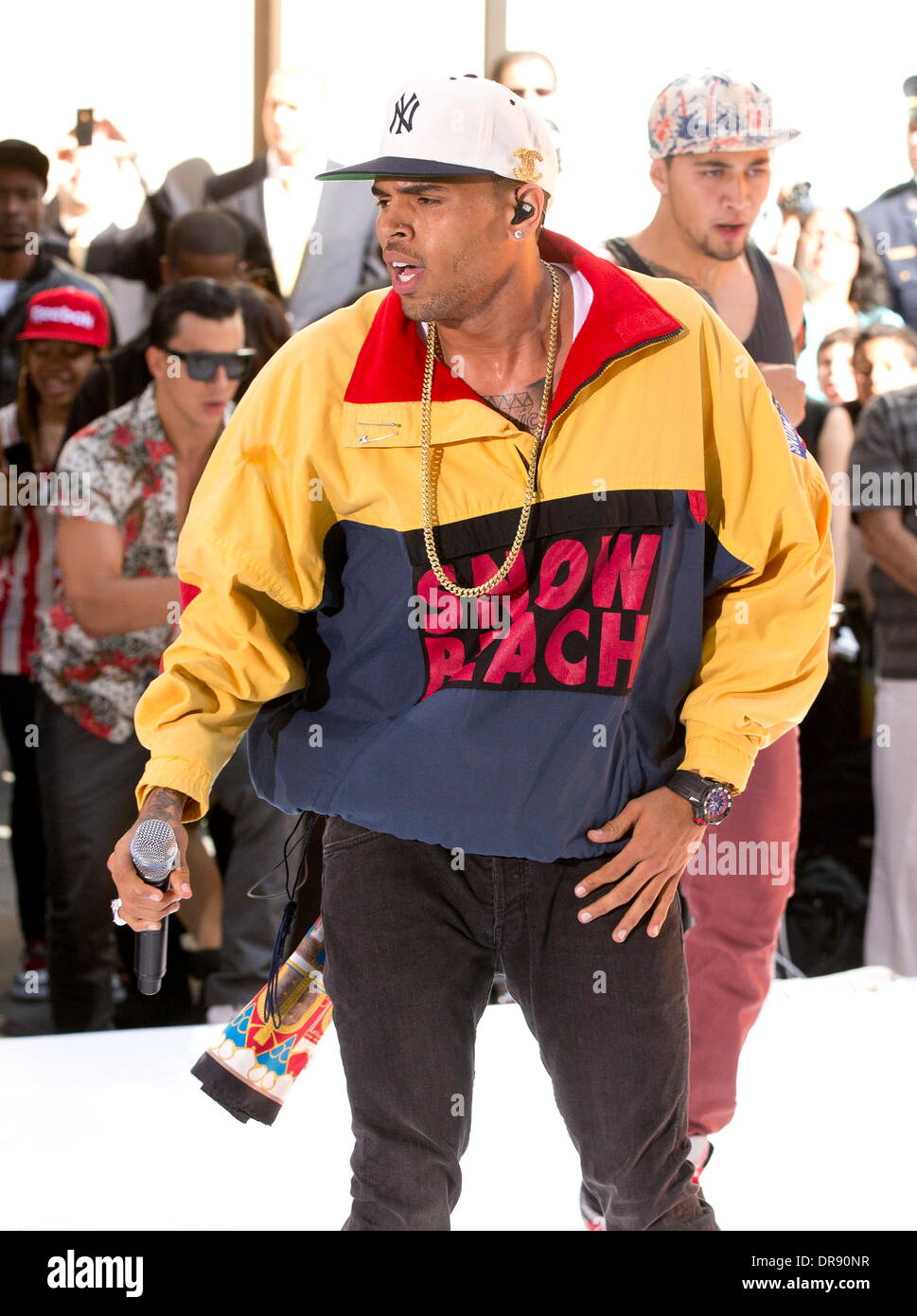 Chris Brown performs live at Rockefeller Center as part of the 'Today ...