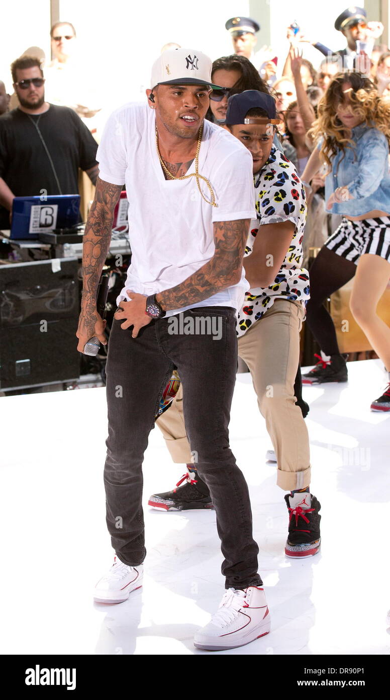 Chris Brown performs live at Rockefeller Center as part of the 'Today ...