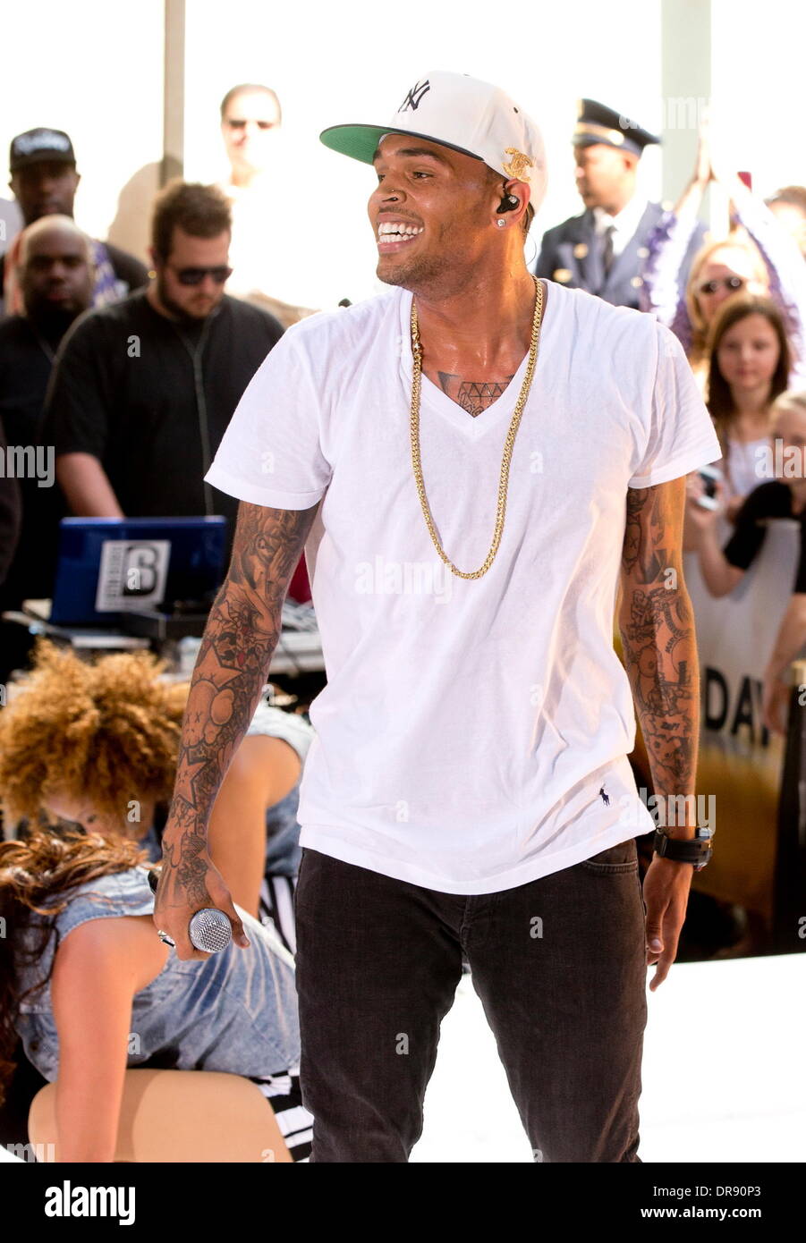 Chris Brown performs live at Rockefeller Center as part of the 'Today ...