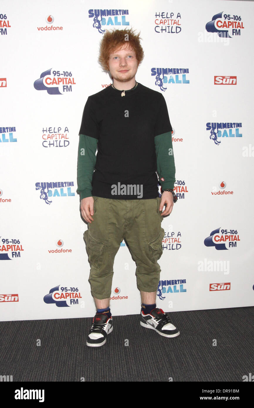 Ed Sheeran Captial FM Summertime Ball held at Wembley Stadium ...