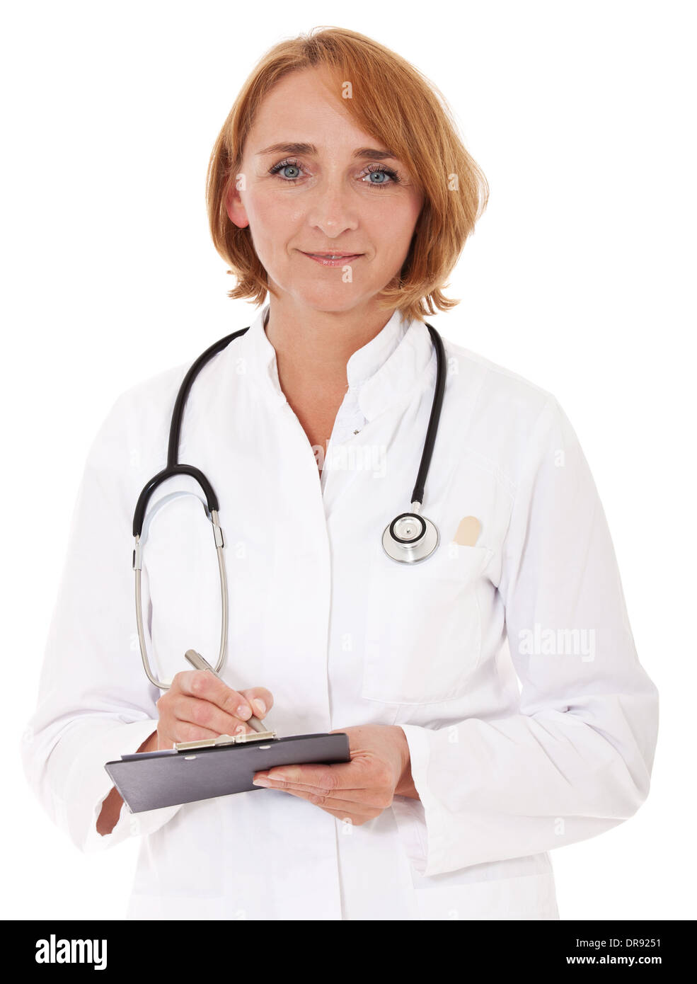 Experienced physician. All on white background Stock Photo - Alamy