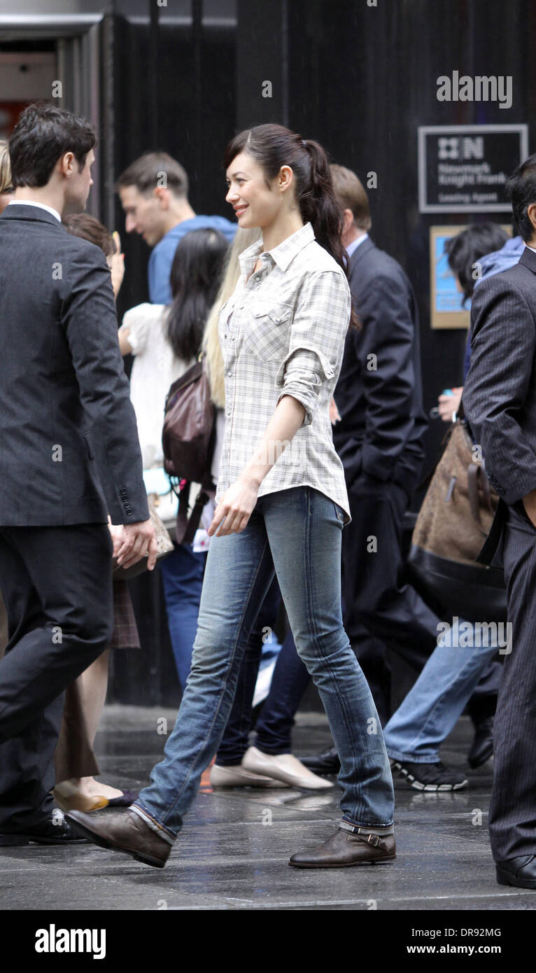 Olga kurylenko filming on set hi-res stock photography and images - Alamy