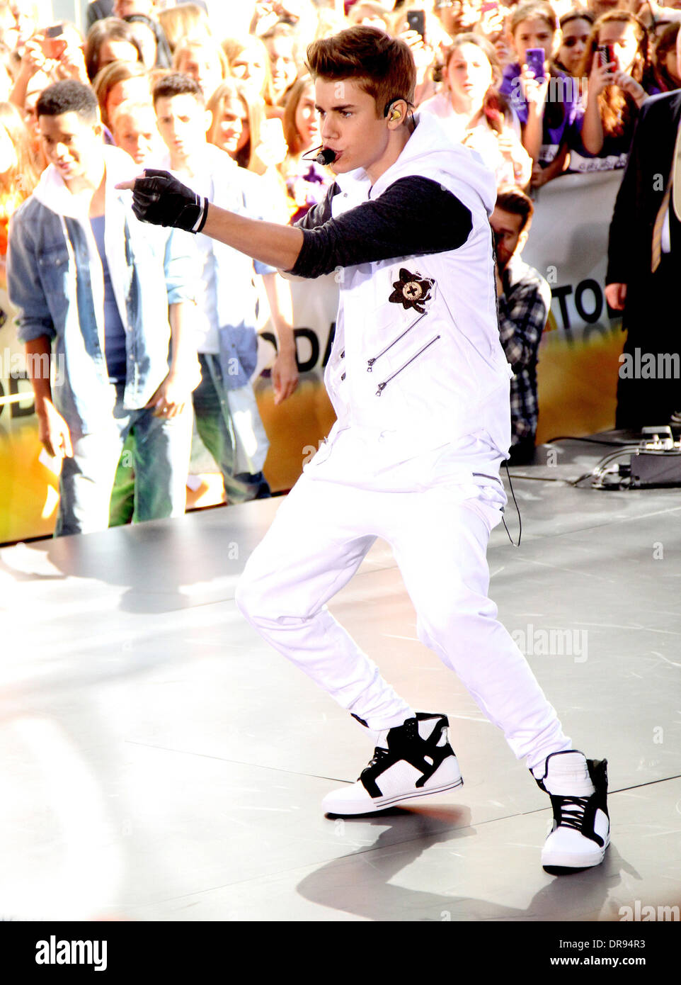 Justin Bieber performs live at Rockefeller Center as part of the 'Today ...